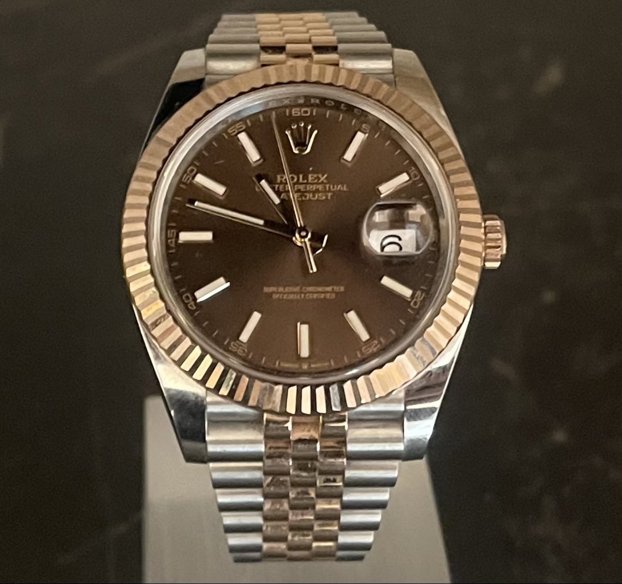 Rolex Datejust 41 Steel & Rose Gold Chocolate Dial- 2021 – Atlas ...